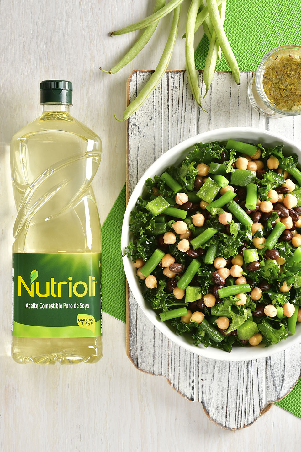 Ensalada de ejotes con frijoles y garbanzos | Nutrioli - Nutrioli